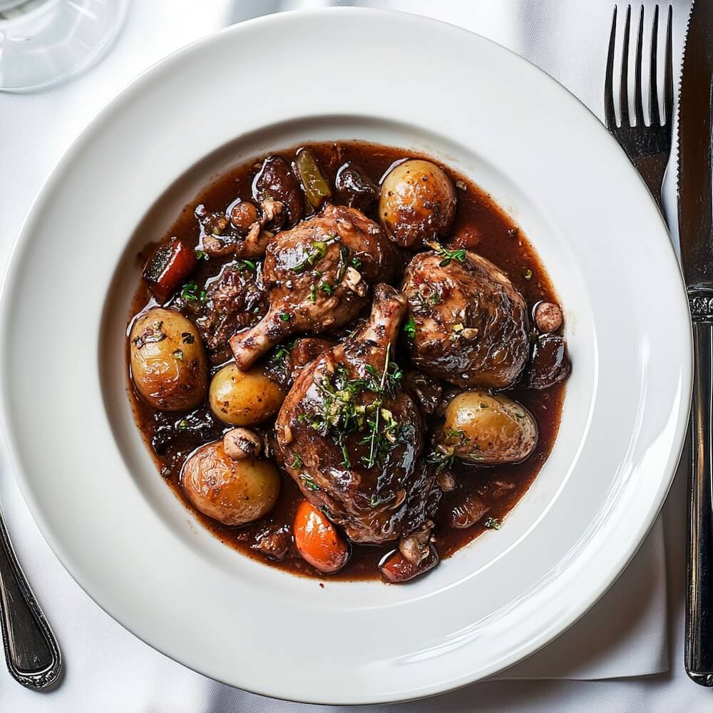 Coq au Vin - klassisches Rezept des französischen Originals